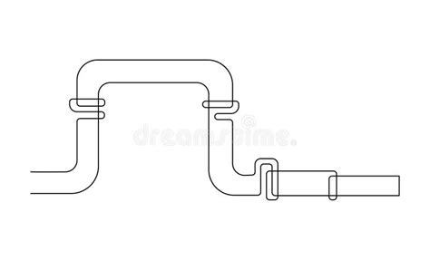 Large Metal Pipe Gas Pipeline Or Oil Pipeline Stock Illustration