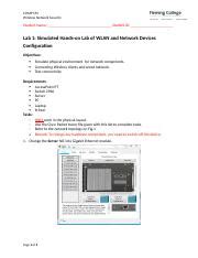 Hands On Lab For Wireless Network Security In Comp Course Hero