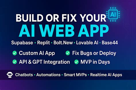 Build Fix Lovable Ai Dev Supabase Bolt New Lovable Ai Web App Replit Ai Base44 By Charlotteivey