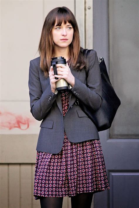 Fifty Shades Updates Photos Dakota Johnson Shooting A Scene For Fifty