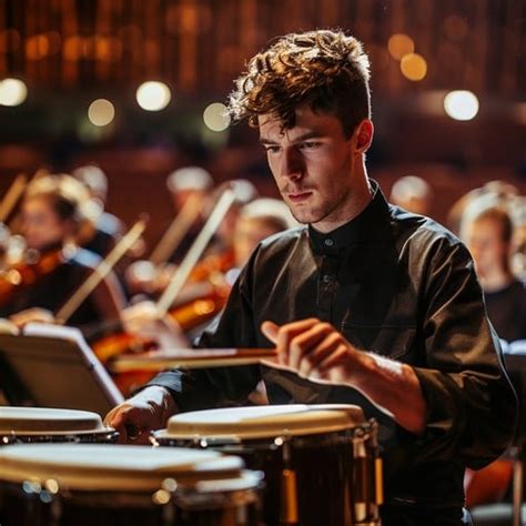 Free Percussionist In Action Image Musician Orchestra Percussion