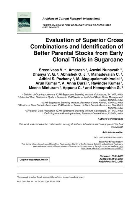 Pdf Evaluation Of Superior Cross Combinations And Identification Of