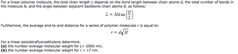 Solved For A Linear Polymer Molecule The Total Chain Length