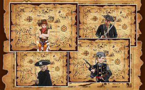 Wolada Pirate Treasure Map Backdrop 10x8ft 12448 Electronics