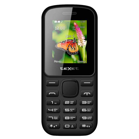 Мобильный телефон Texet TM-130 Black/Red, черный - купить по выгодной ...