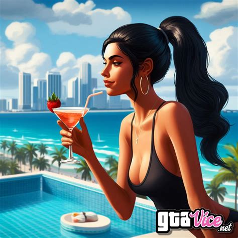 Cocktail Girl Concept Art Ai Generated By Psy