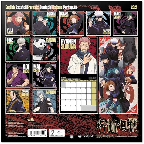 Jujutsu Kaisen Calendar Becki Carolan