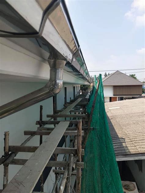 🚩 รางน้ำฝนสแตนเลสเกรด304 🚩ความหนา0 4mm 🚩รอยต่อบัดกรีตะกั่ว 🔧ขนาด5นิ้วมาตรฐาน 🚩ท่อสแตนเลส3นิ้ว 🚩