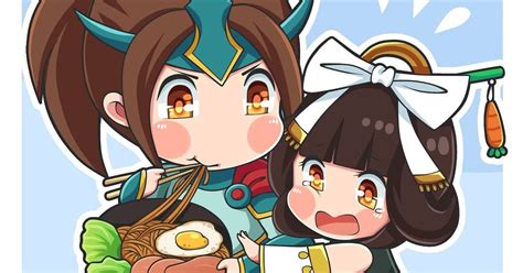 Kagura And Hayabusa Summer Skin Hero Chibi Mobile Legend Yang