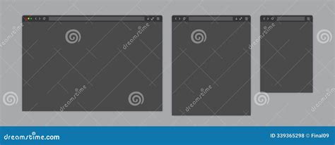 web browser window computer or internet frame template design of flat