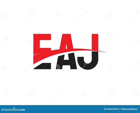 EAJ Letter Initial Logo Design Vector Illustration Stock Vector