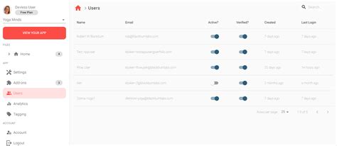 App User Management Devless