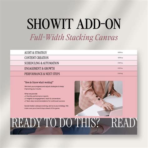 Showit Website Stacking Canvas Template Showit Add On Website Design Add Ons Web Design