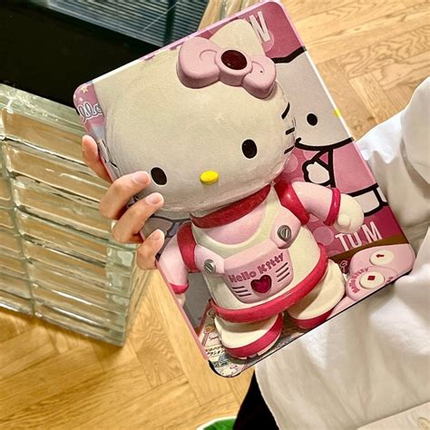 샵베흐 샵베흐 헬로키티 3d입체 아이패드 에어프로미니 Kitty Airpromini 보호360도 회전 펜 슬롯 포함 태블릿