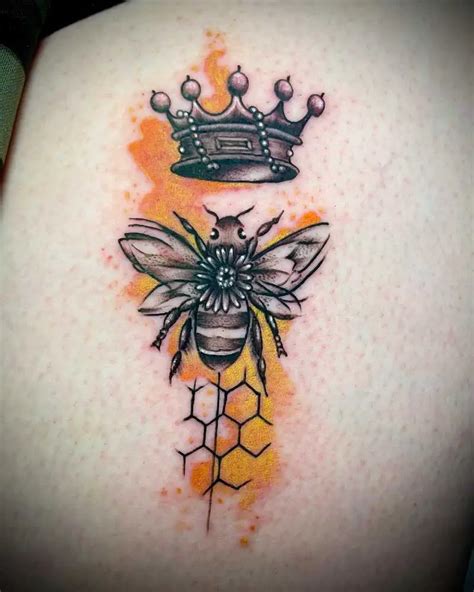 Queen Honey Bee Tattoo