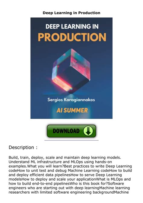 pdf book deep learning in production