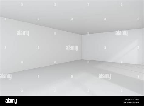Empty Room Interior White Background 3d Rendering Stock Photo Alamy