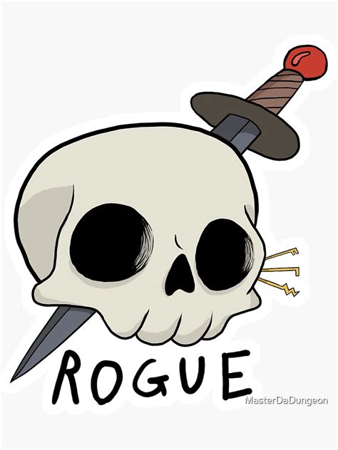 Rogue Skull Dandd Class Sticker For Sale By Masterdadungeon Redbubble