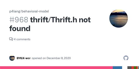 thrift thrift h not found · issue 968 · p4lang behavioral model · github