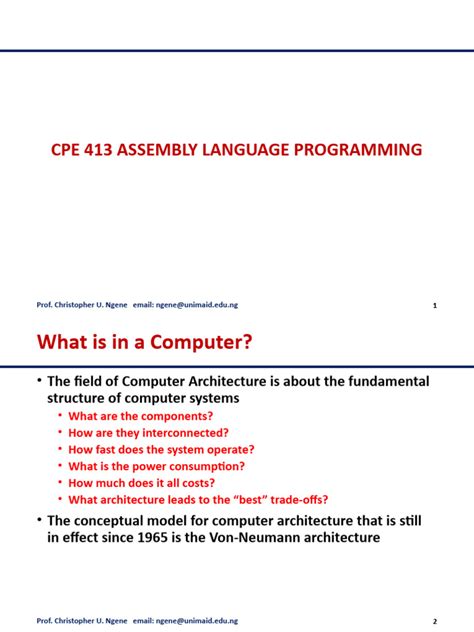 1 cpe 413 overview of x86 architecture 1 pdf assembly language