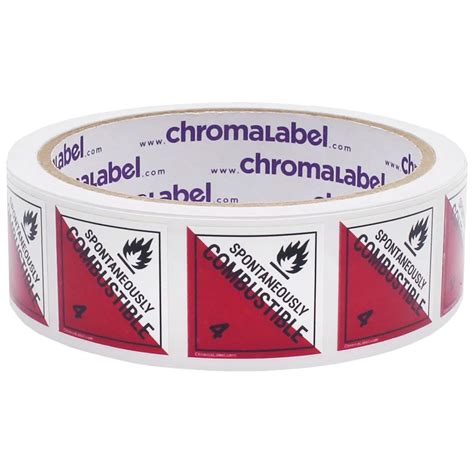 2 X 2 Permanent Durable Square D O T Hazard Labels Hazard Class 4