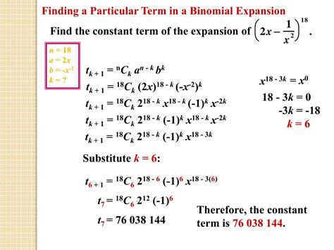 PPT The Binomial Theorem PowerPoint Presentation Free Download ID 6550145