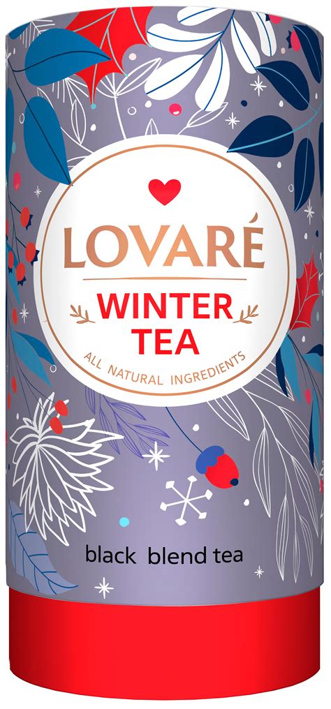 Бленд черного чая Lovare Winter Tea с фруктами и лепестками цветов 80 г ...