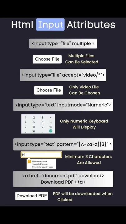 Html Input Attributes Subscribe Html5 Programming Youtube