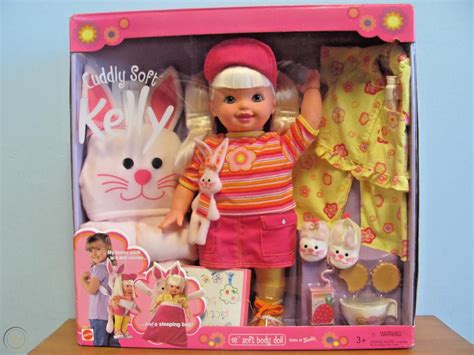 Nib 2000 Barbie Sister Cuddly Soft Kelly Mattel 16 Doll And Carrier