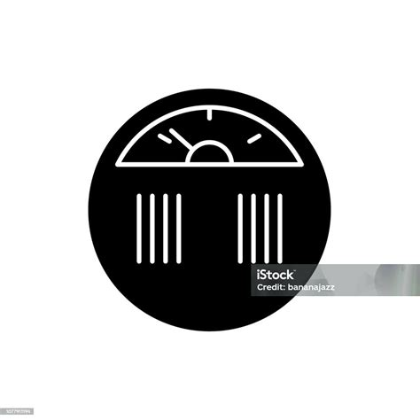 重量測量黑色圖示 在隔離的背景上的向量符號重量測量概念標誌 例證向量圖形及更多人體圖片 人體 健康的生活方式 公分 Istock