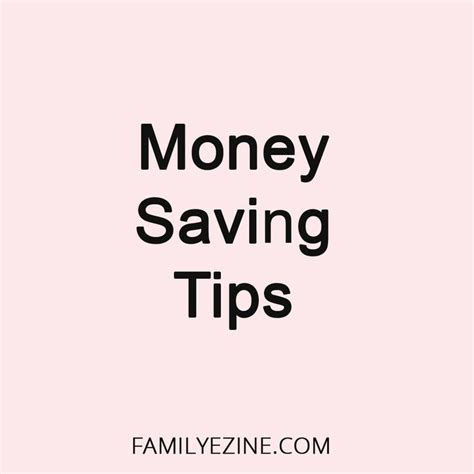Money Saving Tips