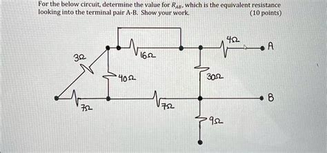 SOLVED Texts For The Below Circuit Determine The Value For RAB Which Is The Equivalent