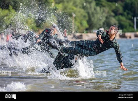 BEIHAI CHINA SEPTEMBER 23 2022 Members Of An Armed Police Special