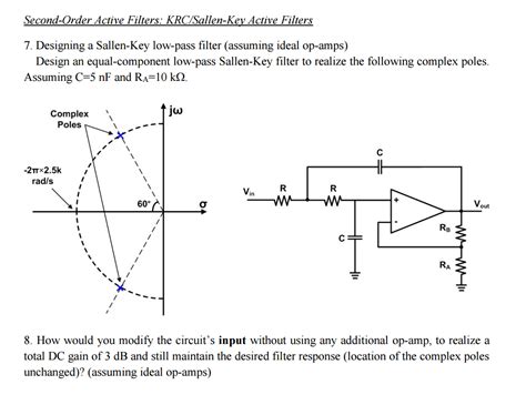 Solved Designing A Sallen Key Low Pass Filter Assuming Chegg