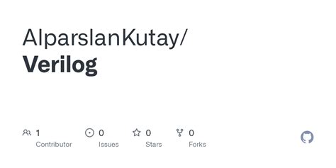 GitHub AlparslanKutay Verilog