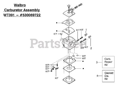 Poulan Pro PP 221 Poulan Pro Chainsaw Type 3 Carburetor Assembly