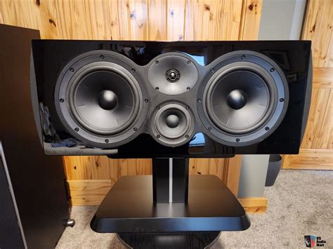 Revel Performa C Way Center Channel Loudspeaker With Revel C Stand Piano Black Photo