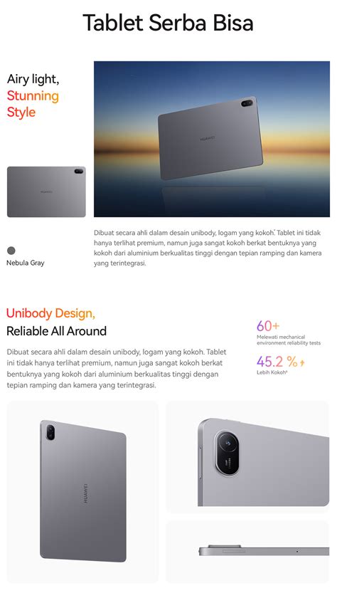 Jual Huawei Matepad Se Tablet Gb Fhd Eye Comfort Display Mah Metal Unibody