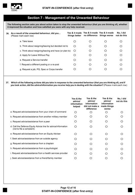 Appendix C 2011 Adfa Unacceptable Behaviour Survey Administered 14