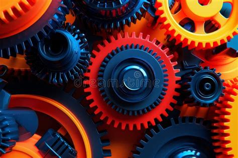 Close Up Photo Of Cogs In A Machine In The Electronic Concept With