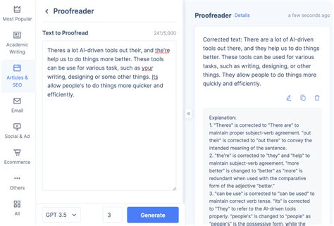 Free Proofreading Tool Online Ai Driven Proofreader Hix Writer