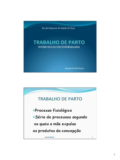Fisiologia Do Trabalho De Parto Pdf Parto Gravidez