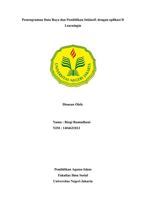 Pemrograman Data Raya Dan Pendidikan Inklusif Dengan Aplikasi D
