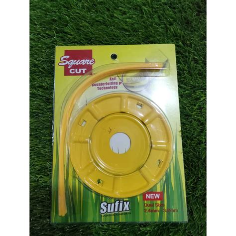 Sufix Nylon Grass Cutter Nylon String Metal Plate Brush Cutter Tali