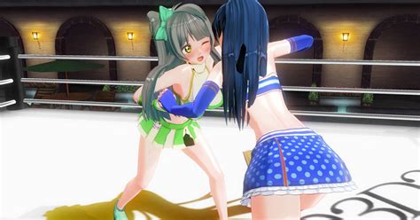 カスタムメイド3d2 南ことりvs園田海未 ひのまのマンガ 女子プロレスラー Cm3d2 女子プロレス Pixiv