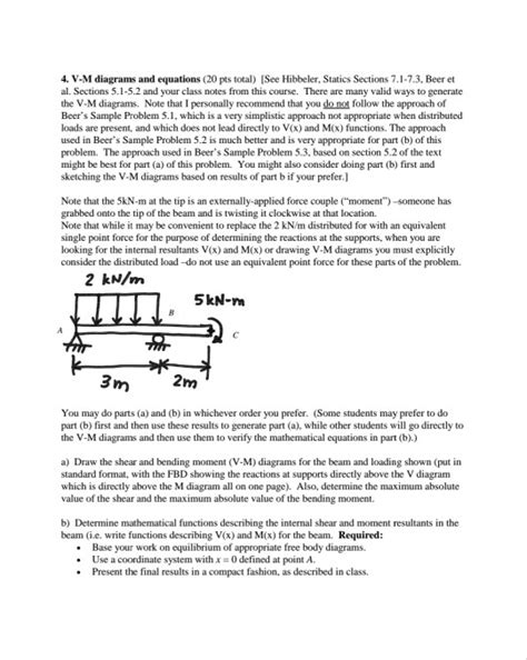 Solved 4 V M Diagrams And Equations 20 Pts Total See Chegg Com