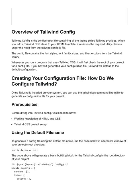 How To Use Tailwind Config To Customize Theme Styles PDF