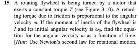 Solved Find the equation for the angular velocity ω in Chegg