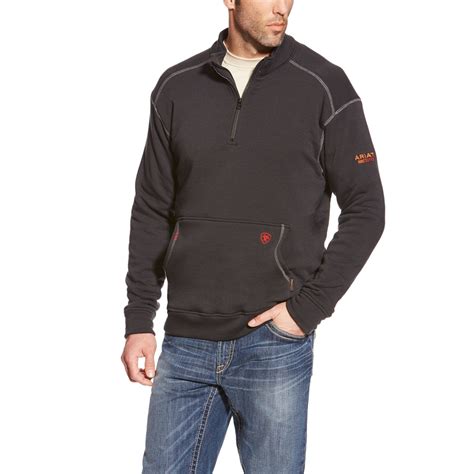 Ariat Mens Fr Black Fleece Sweatshirt 10015949