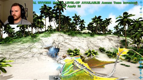 I Tamed My First Crystal Wyvern Ark Crystal Isles Youtube